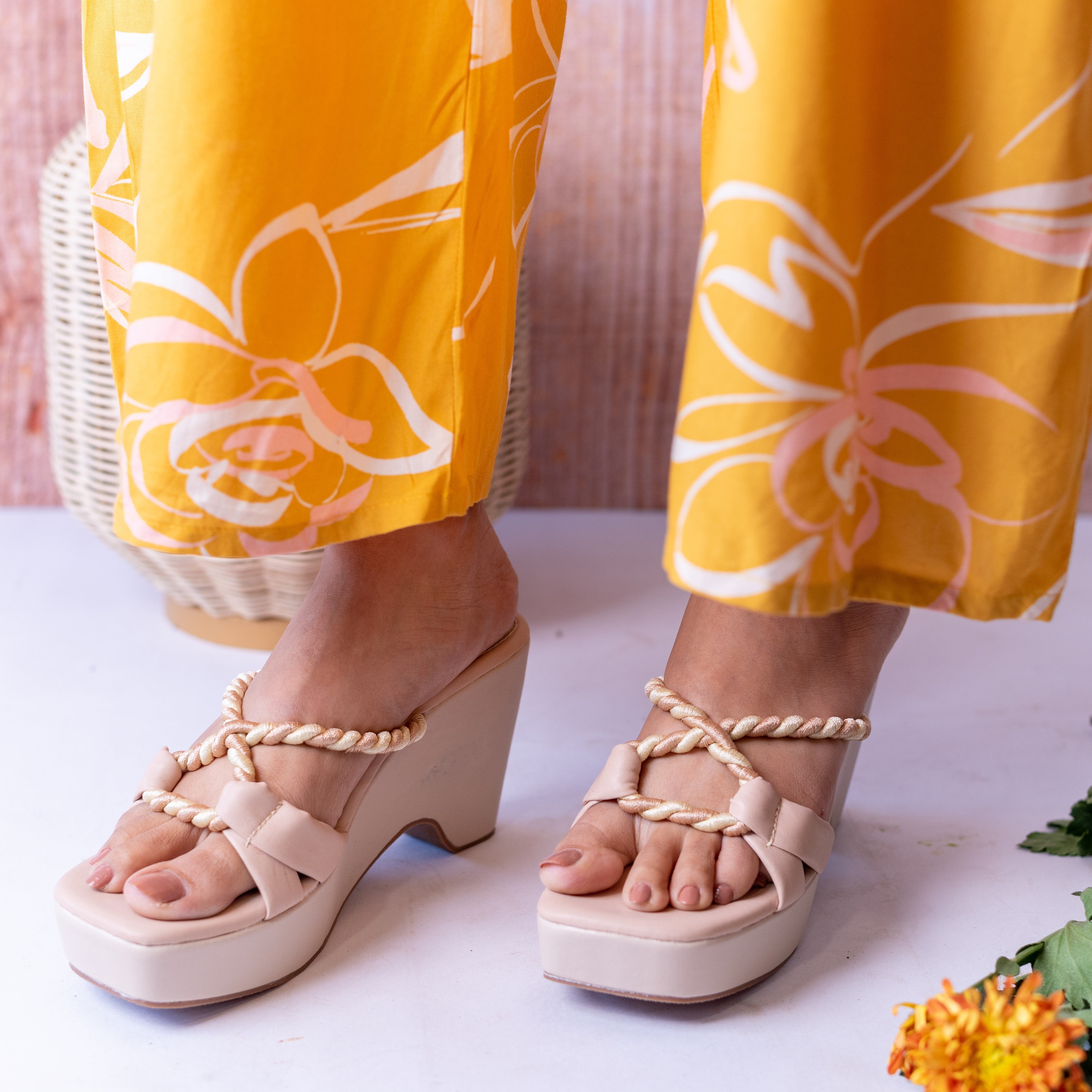 Blush Roped Wedges – The CAI Store