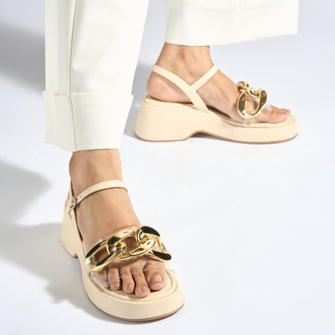 Cream chain wedge – The CAI Store